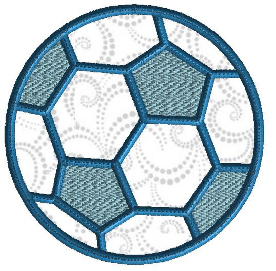 Embroidery Design, Soccer Ball Embroidery Design, Applique in 3 Sizes ...