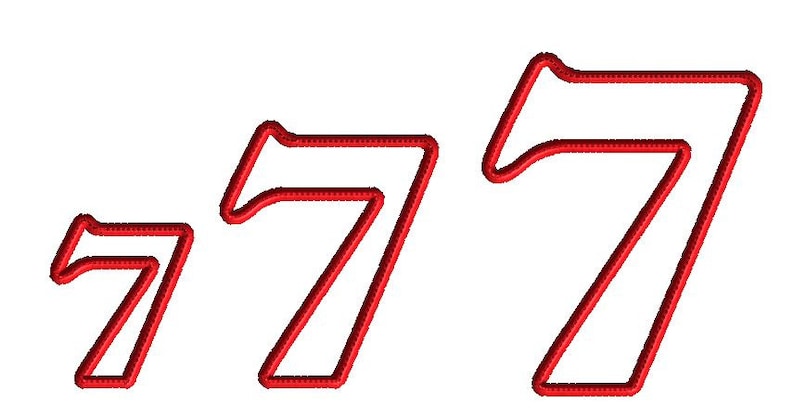 Number 7 Applique Machine Embroidery Design 7th Birthday 3 | Etsy