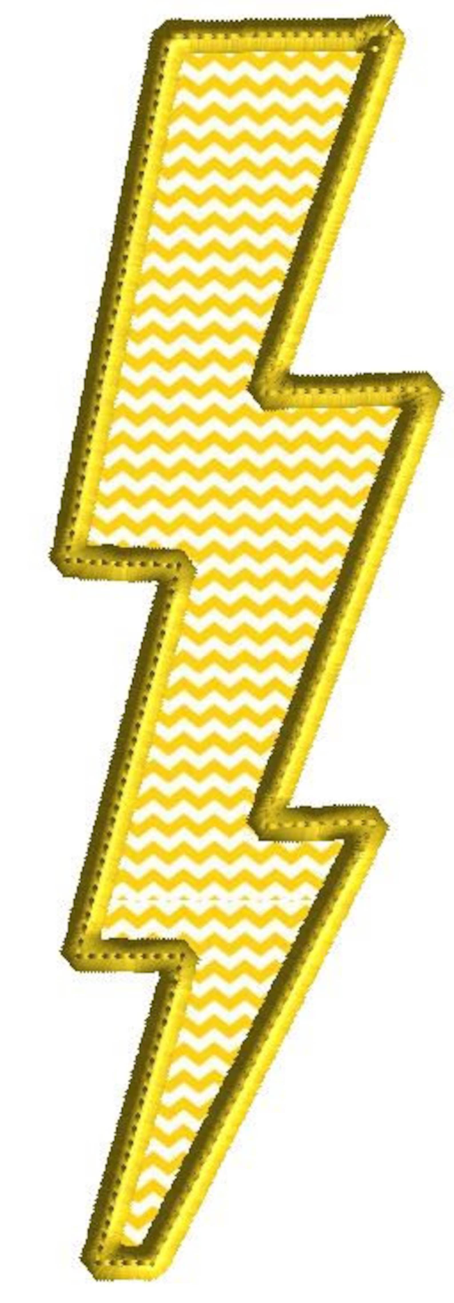 Lightning bolt embroidery design lightning bolt applique 19 | Etsy