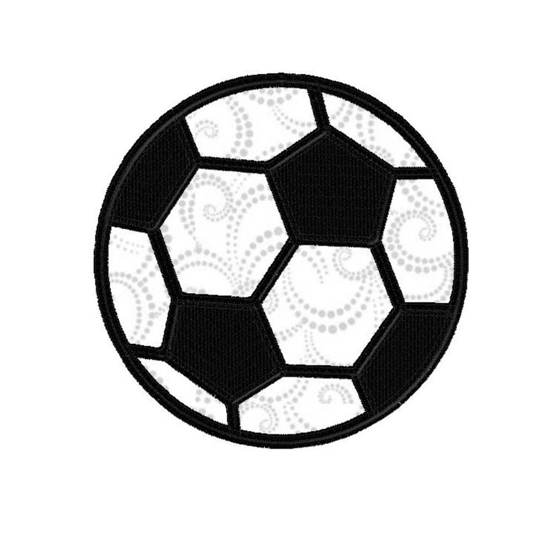 Embroidery Design, Soccer Ball Embroidery Design, Applique in 3 Sizes ...