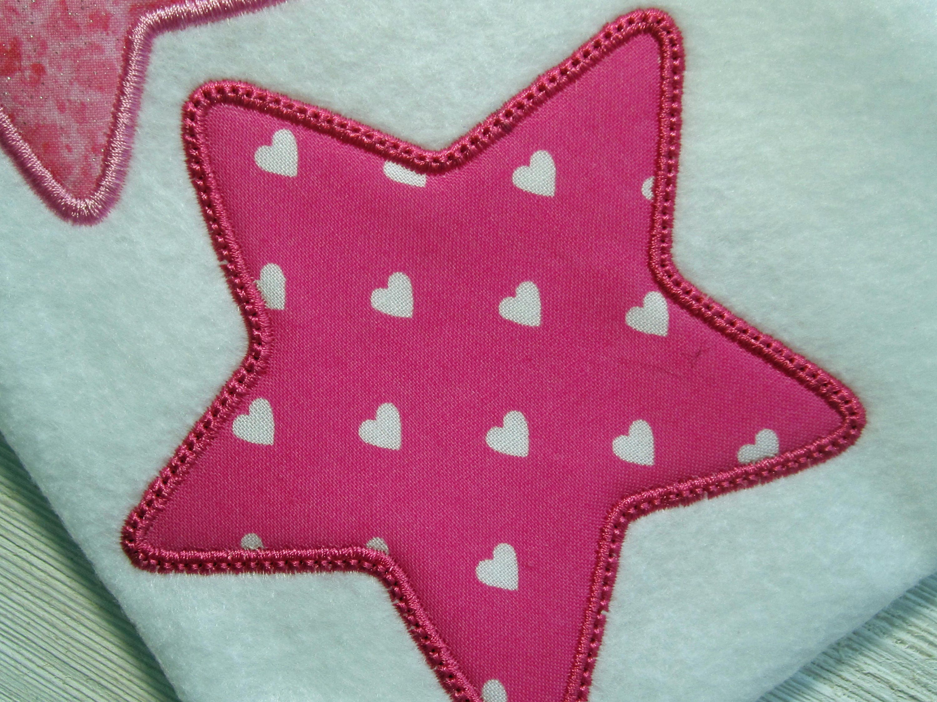 Applique stars 17 sizes embroidery design 2 styles satin | Etsy