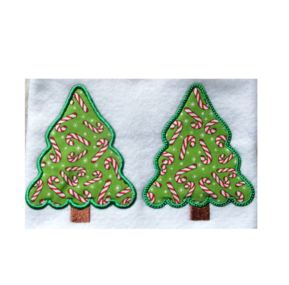 Pine Tree Applique Embroidery Design 2 Styles 7 Sizes Each | Etsy
