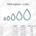 Raindrop Teardrop Applique Machine Embroidery Design 5 - Etsy