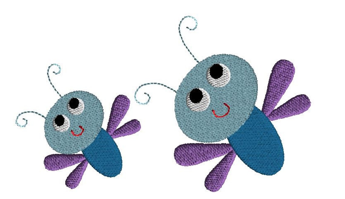 Bug Embroidery Design Filled Stitch Machine Embroidery 2 | Etsy