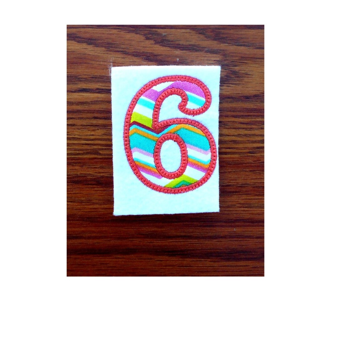 Embroidery Design Number 6 Applique Machine Embroidery - Etsy