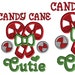 Candy Cane Cutie Embroidery Design, Machine Embroidery Applique, 3 Size ...
