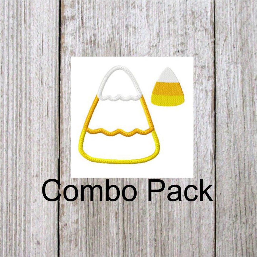 Candy Corn Embroidery Design, Combo Pack, Candy Corn Applique 3 Sizes ...