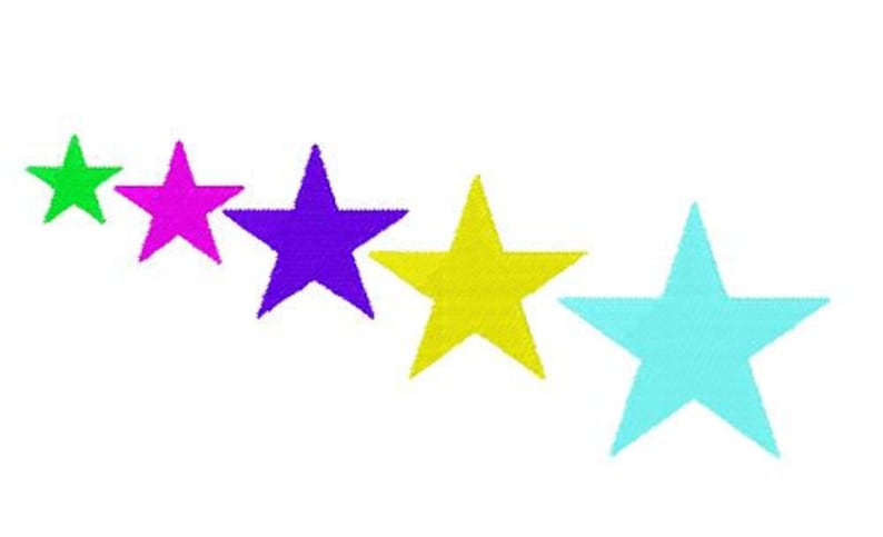 Embroidery design mini star 5 sizes filled stitch machine | Etsy