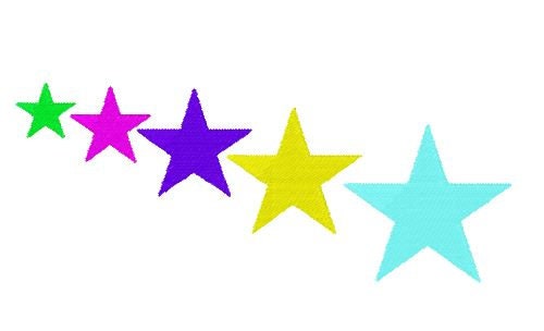 Embroidery Design, Mini Star, 5 Sizes, Filled Stitch Machine Embroidery ...