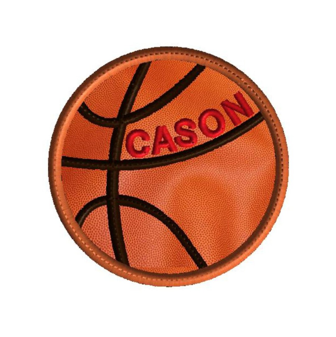 Machine Embroidery , Basketball Applique , 3 Size Design, No Fonts or ...