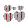 Baseball Embroidery Design, Mini Baseball With Bows, Five Sizes, Filled ...