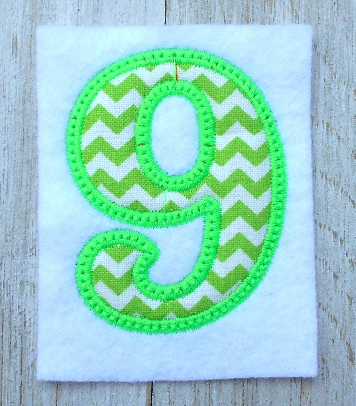 Embroidery design Number 9 applique 3 size design 9th | Etsy