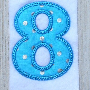 Embroidery Design,number 8 Applique, 3 Size Machine Embroidery Design ...