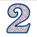 Number 2 two Machine Embroidery Design, 3 Size Applique, 2nd Birthday ...
