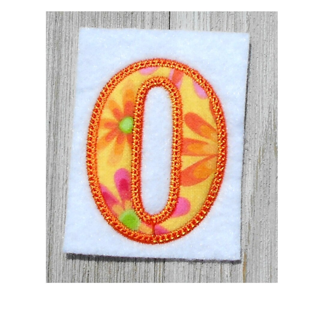 Embroidery Design, Number, Zero Applique Design, 3 Sizes, Machine ...