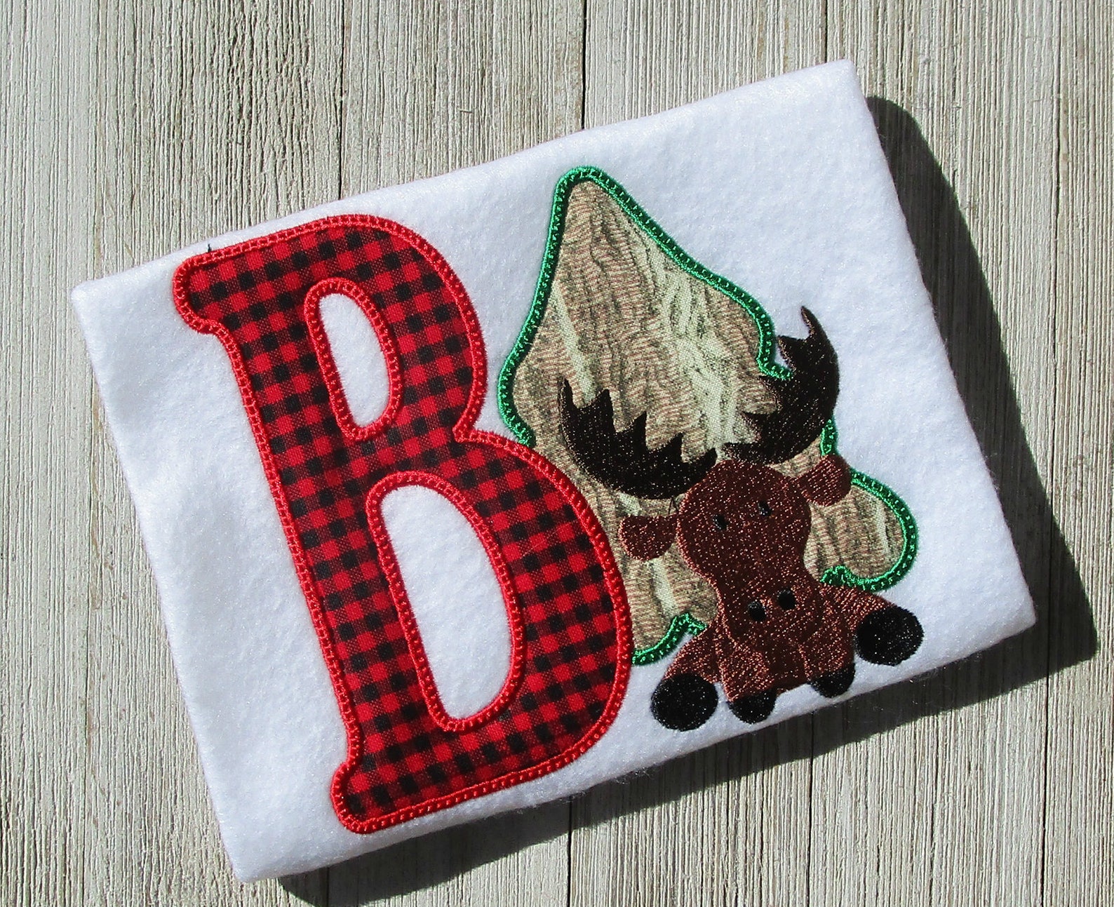 Moose Letter B Embroidery Design Moose and B 2 Size - Etsy
