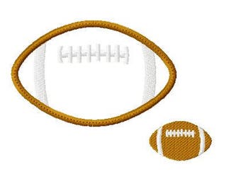 Football Mini Embroidery Design, Filled Stitch, 5 Sizes, Machine ...