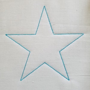 Star Outline, Triple Run Machine Embroidery Design, for Quilting or ...