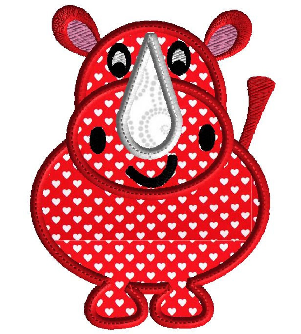 Rhino Applique 7 Sizes Machine Embroidery Design Animal | Etsy