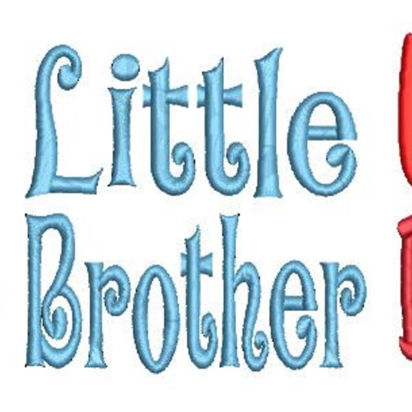 Little Brother Machine Embroidery Design - Etsy
