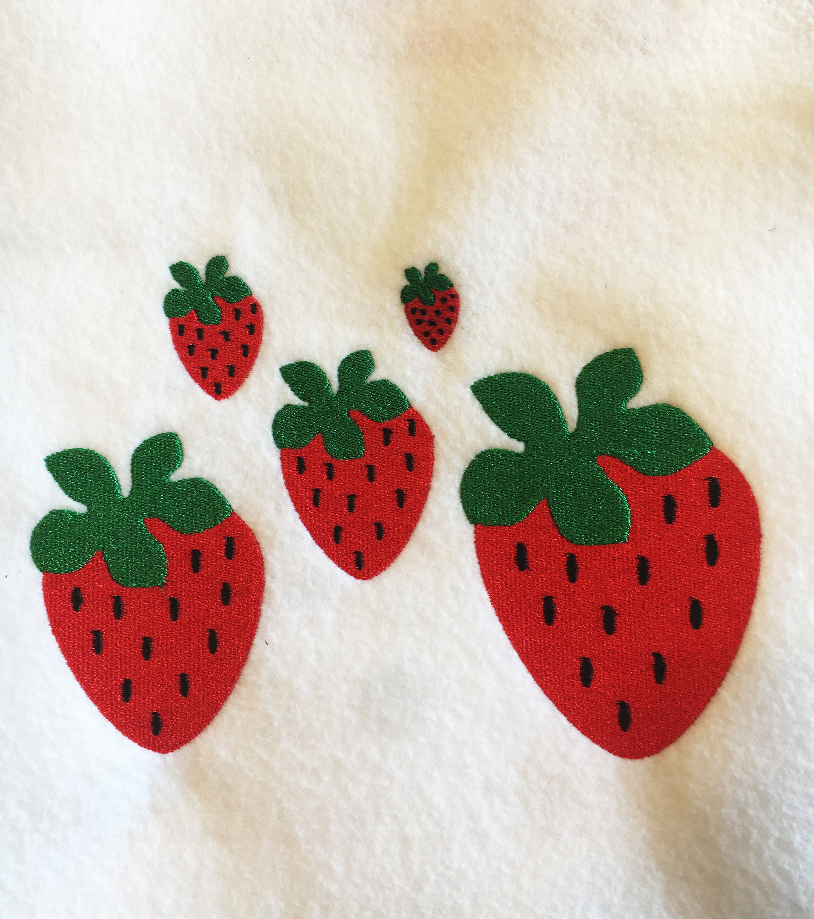 Strawberry embroidery design 12 size filled stitch machine | Etsy