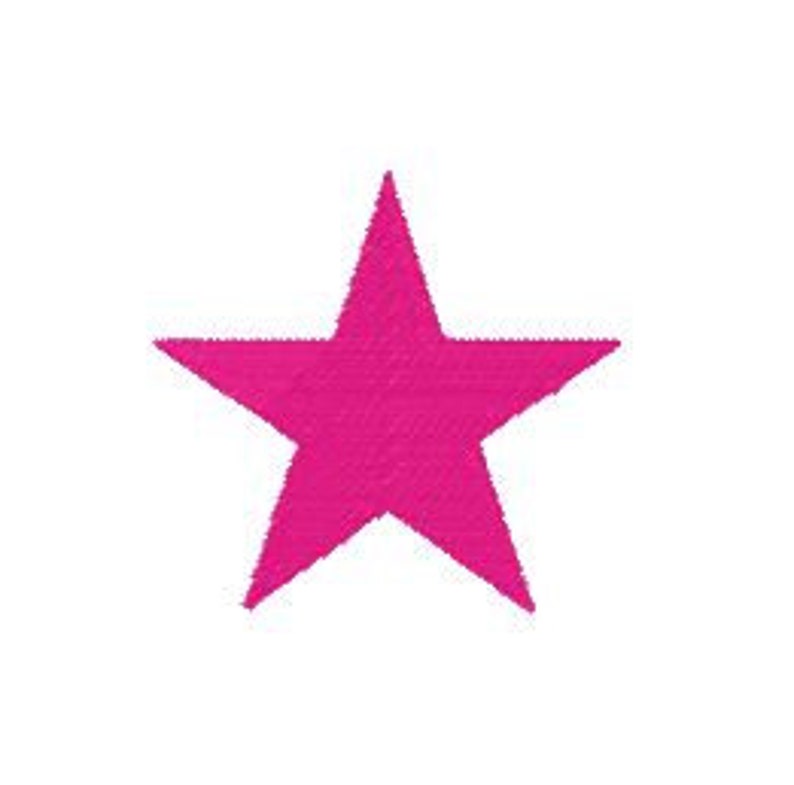 Embroidery Design, Mini Star, 5 Sizes, Filled Stitch Machine Embroidery ...
