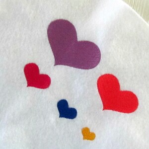 Mini Hearts Embroidery Design, Instant Download, 5 Sizes, Filled Stitch ...