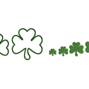 Shamrock Embroidery Design Combo Pack, 3 Shamrock Appliques, 5 Filled ...