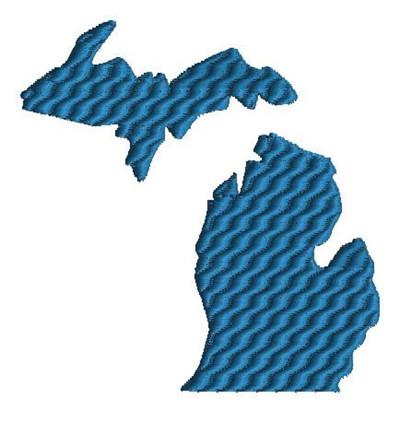 State of Michigan Embroidery Design Digital Download 2 - Etsy