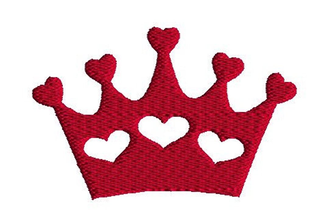 Crown Embroidery Design, Filled Stitch Crown, Mini Silhouette ...