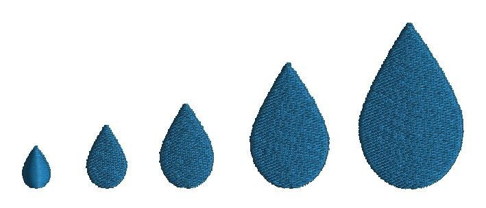 Embroidery Design Mini Raindrops or Teardrops Embroidery - Etsy