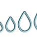 Raindrop, Teardrop Applique, Machine Embroidery Design, 5 Sizes - Etsy