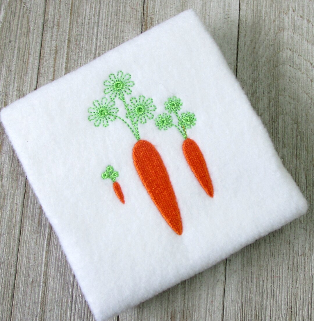 Carrot Embroidery Design, 12 Sizes Mini Machine Embroidery, Easter ...