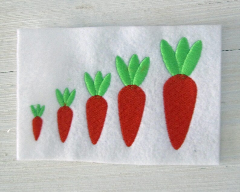 Carrot Embroidery Design Filled Stitch 5 Sizes Easter | Etsy