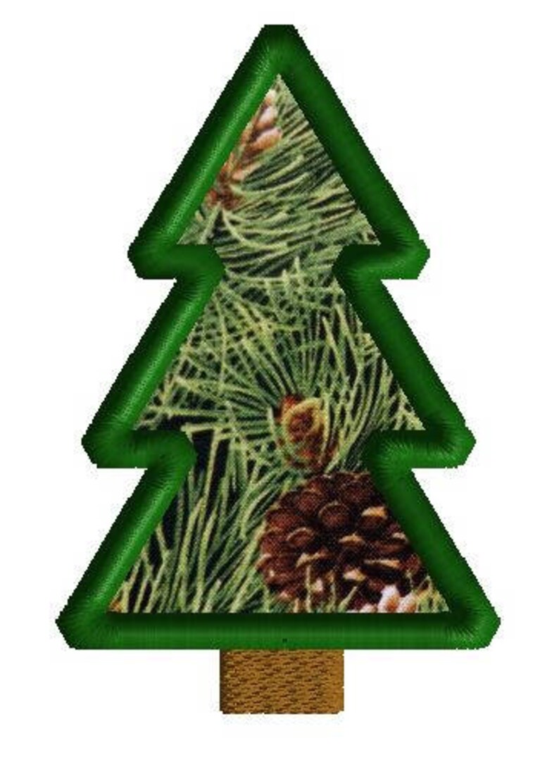 Christmas Tree Applique, Christmas Embroidery Design, 21 Sizes, Holiday ...