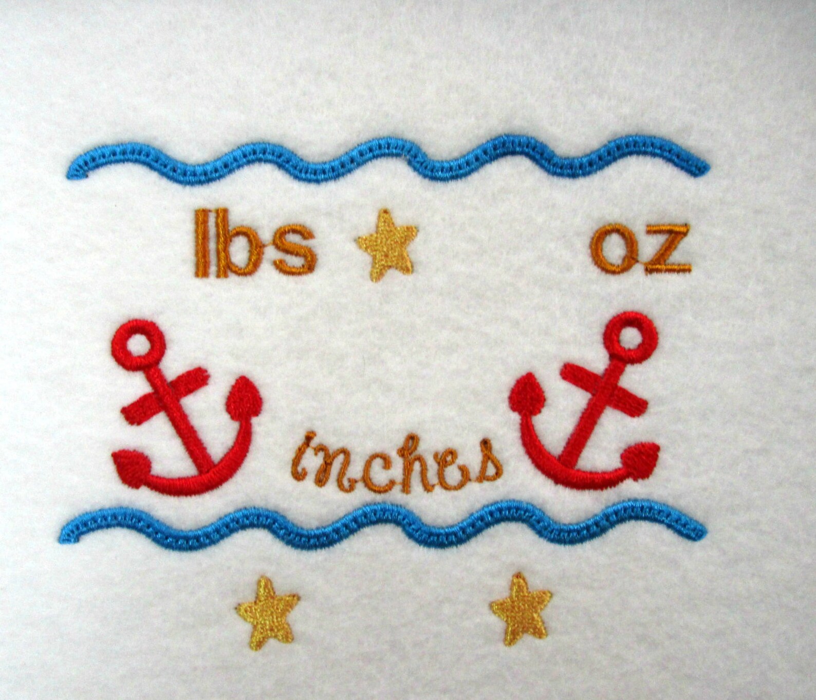Birth Announcement Machine Embroidery Template Anchor - Etsy