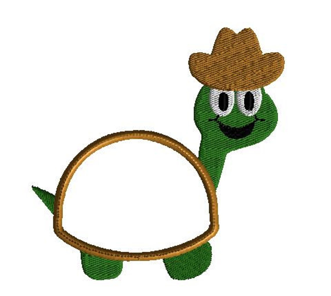 Turtle Cowboy 5 Sizes Turtle Applique Cowboy Hat Turtle - Etsy