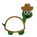 Turtle Cowboy, 5 Sizes, Turtle Applique, Cowboy Hat, Turtle Machine ...