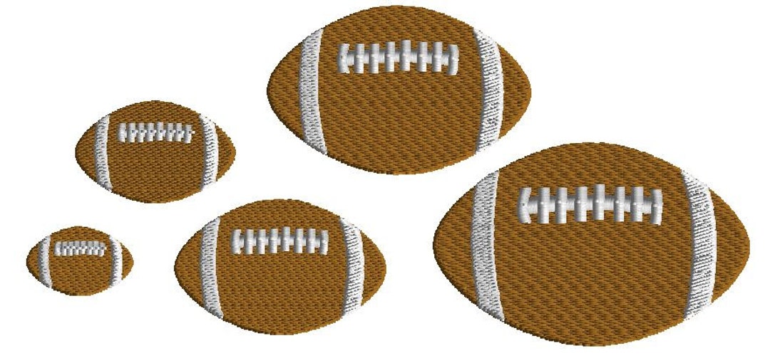 Football Mini Embroidery Design, Filled Stitch, 5 Sizes, Machine ...