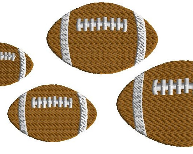 Football Mini Embroidery Design, Filled Stitch, 5 Sizes, Machine ...