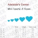 Mini Heart Embroidery Design Very Small, Filled Stitch Heart 5 Sizes ...