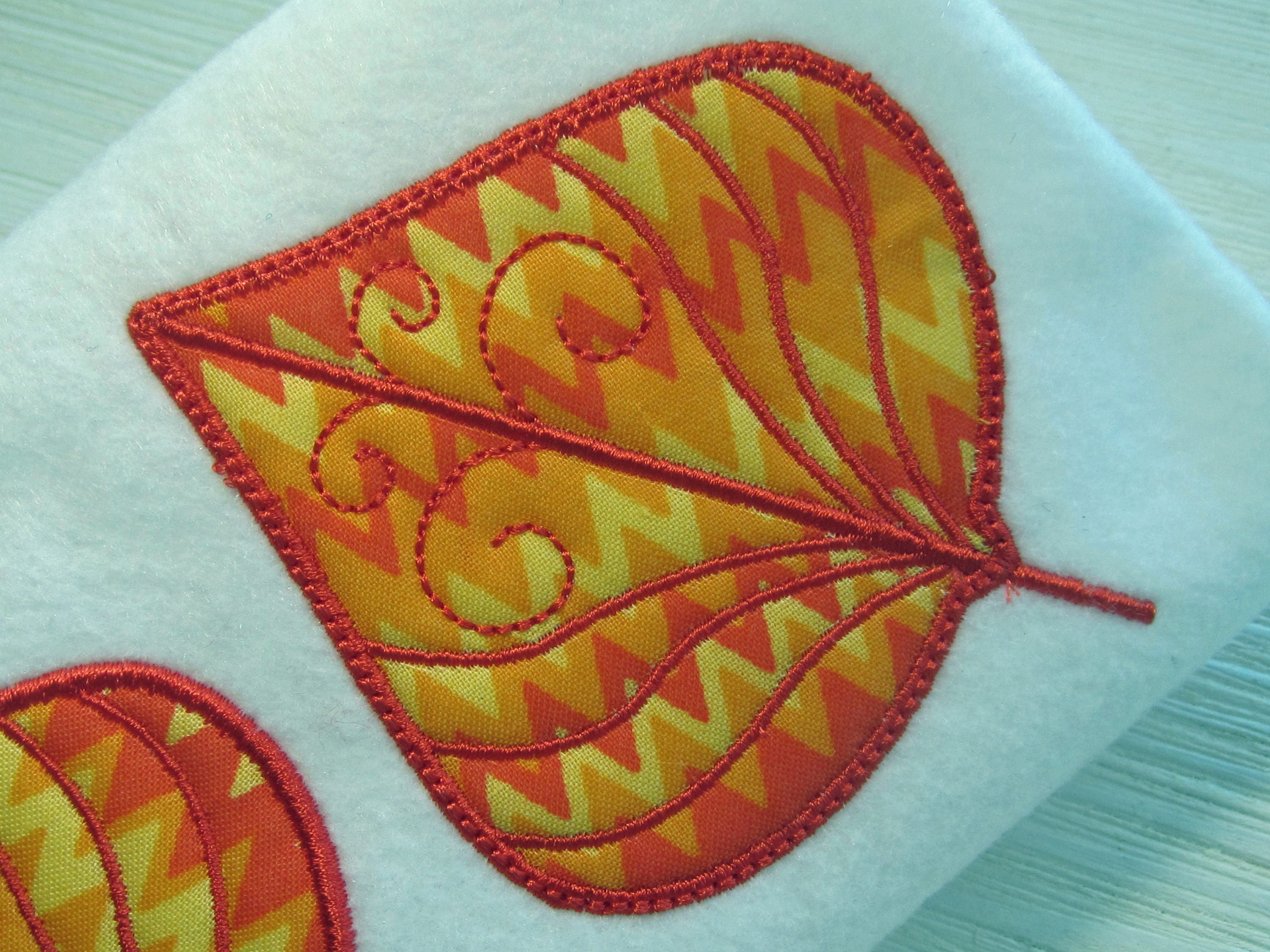 Autumn Leaf Embroidery Aspen Leaf Design Fall Leaf Autumn - Etsy Singapore