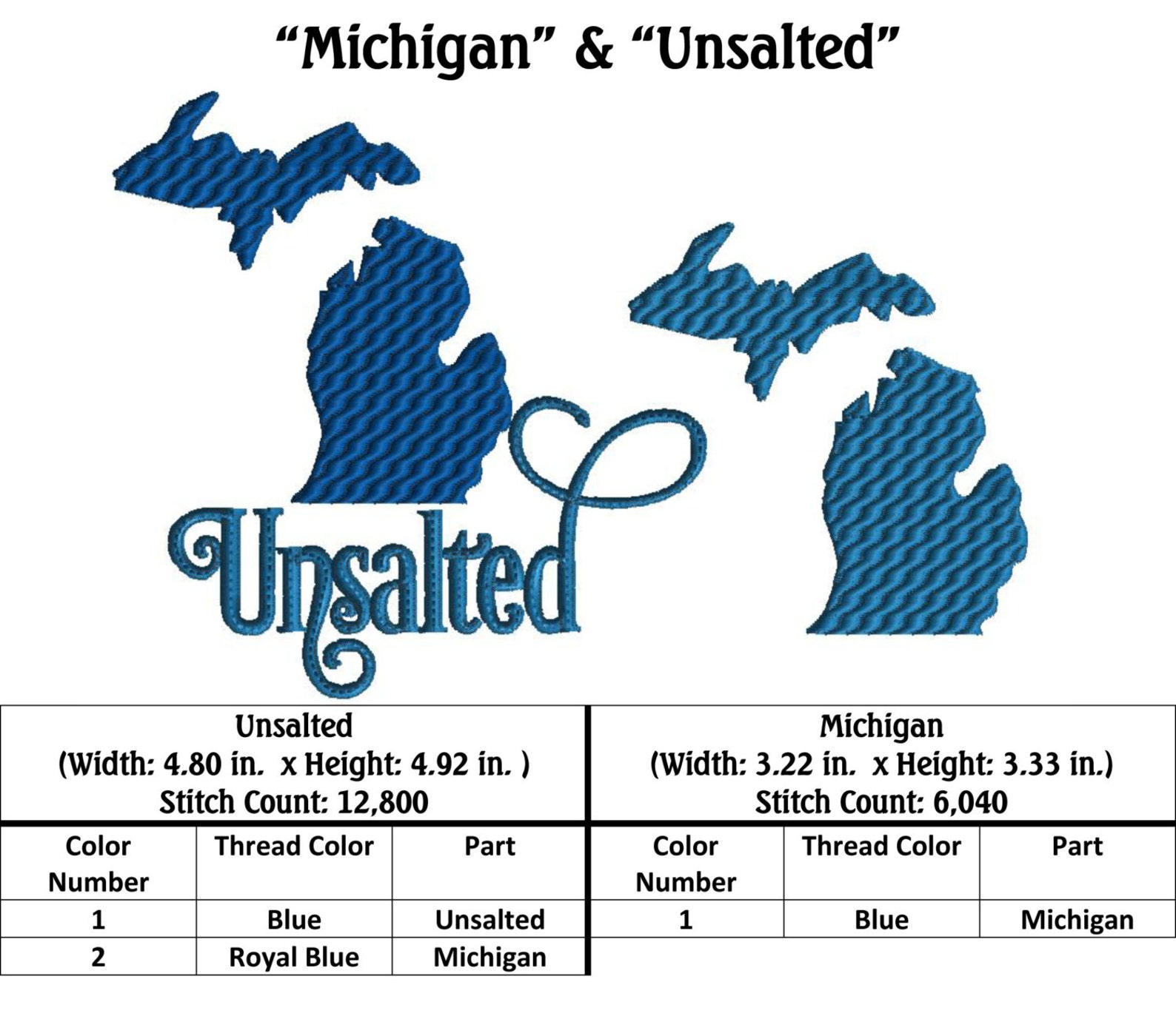 State of Michigan Embroidery Design Digital Download 2 - Etsy