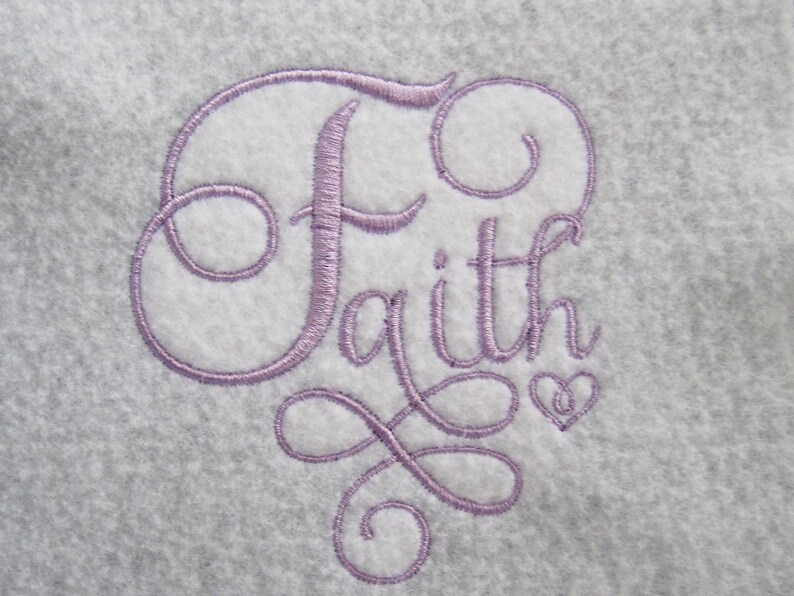 Faith Calligraphy Embroidery Design 5 Sizes Religious - Etsy
