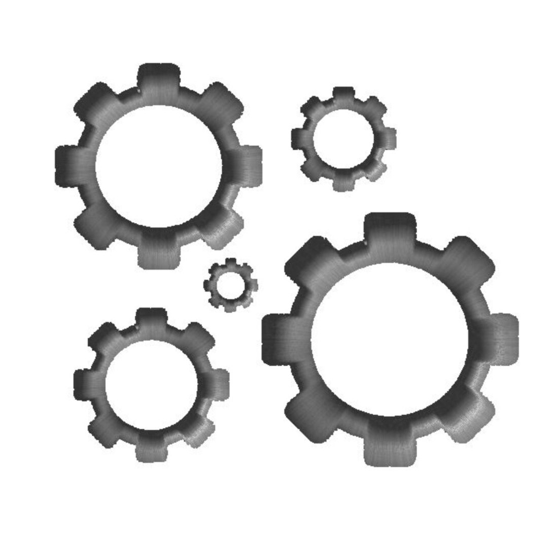 Embroidery Design Steampunk Embroidery Gears Mini Design - Etsy