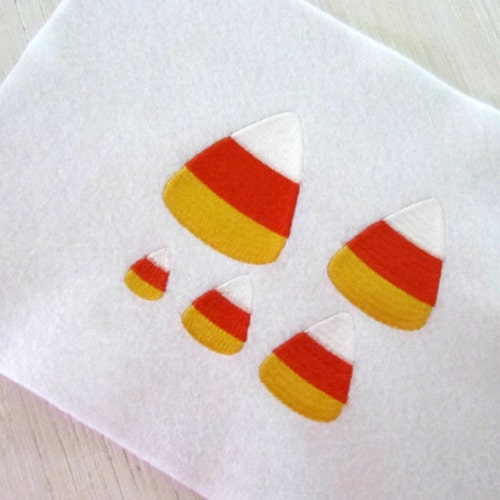 Candy Corn Border Machine Embroidery Design Halloween Candy - Etsy