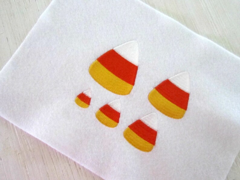 Mini Candy Corn Embroidery Design, Filled Stitch, 5 Sizes, Digital ...