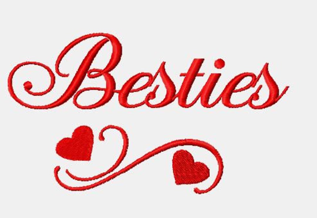 Besties Machine Embroidery Designs, 8 Sizes - Etsy