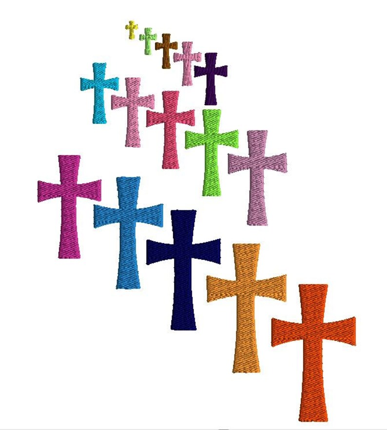 Cross Embroidery Design, Fill Stitch Cross, Machine Embroidery Design ...