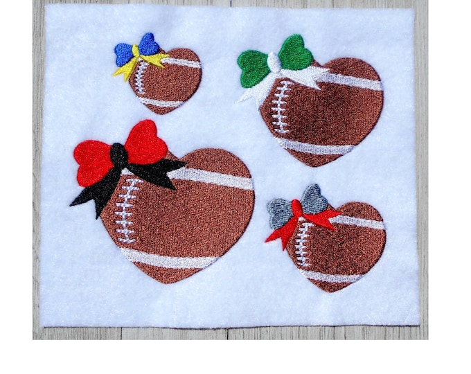 Football Mini Embroidery Design, Filled Stitch, 5 Sizes, Machine ...